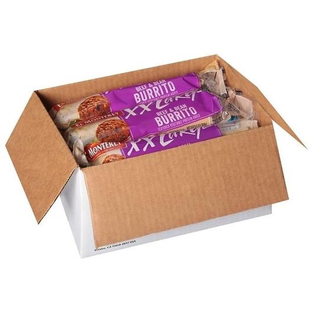El Monterey XX Large Beef and Bean Burrito Case | FoodServiceDirect