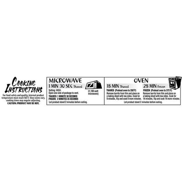 El Monterey XX Large Beef and Bean Burrito Case | FoodServiceDirect