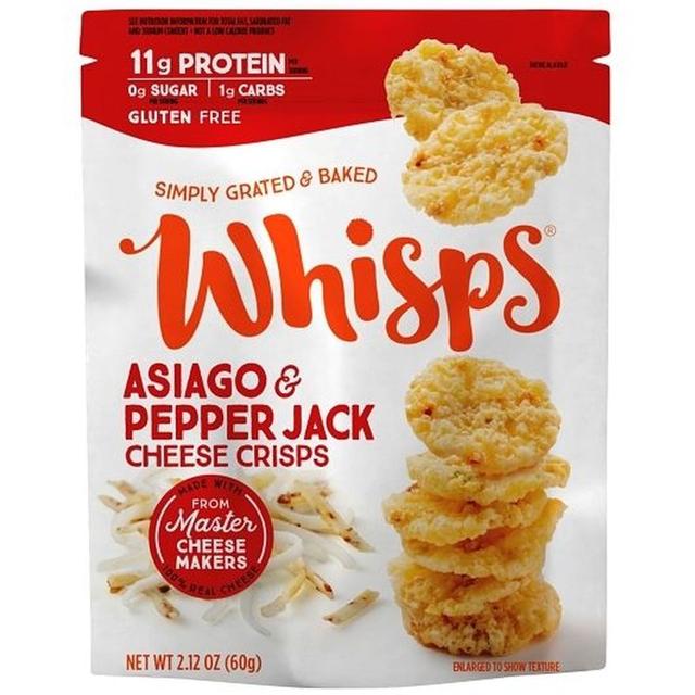Whisps Asiago Pepper Jack Cheese Crisps, 2.12 Ounce -- 12 per case