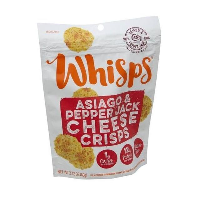 Whisps Asiago Pepper Jack Cheese Crisps, 2.12 Ounce -- 12 per case