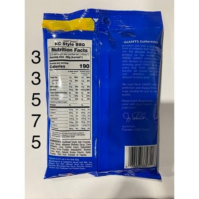 Giants KC Style Barbeque Sunflower Seed Snacks Case | FoodServiceDirect