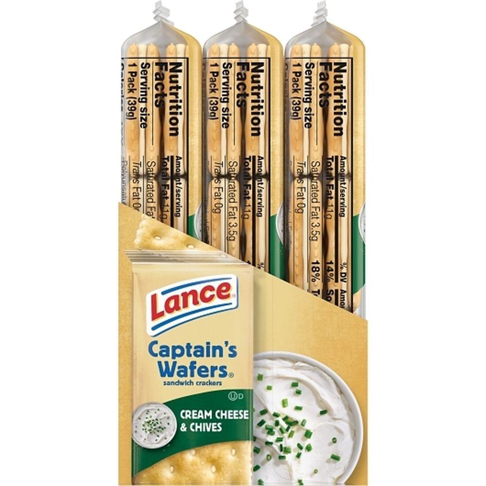 Lance Captains Wafers Cream Cheese and Chives Sandwich Crackers, 1.37 ...