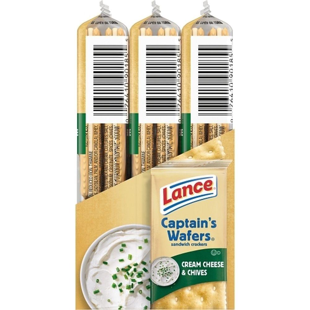 Lance Captains Wafers Cream Cheese and Chives Sandwich Crackers, 1.37 ...