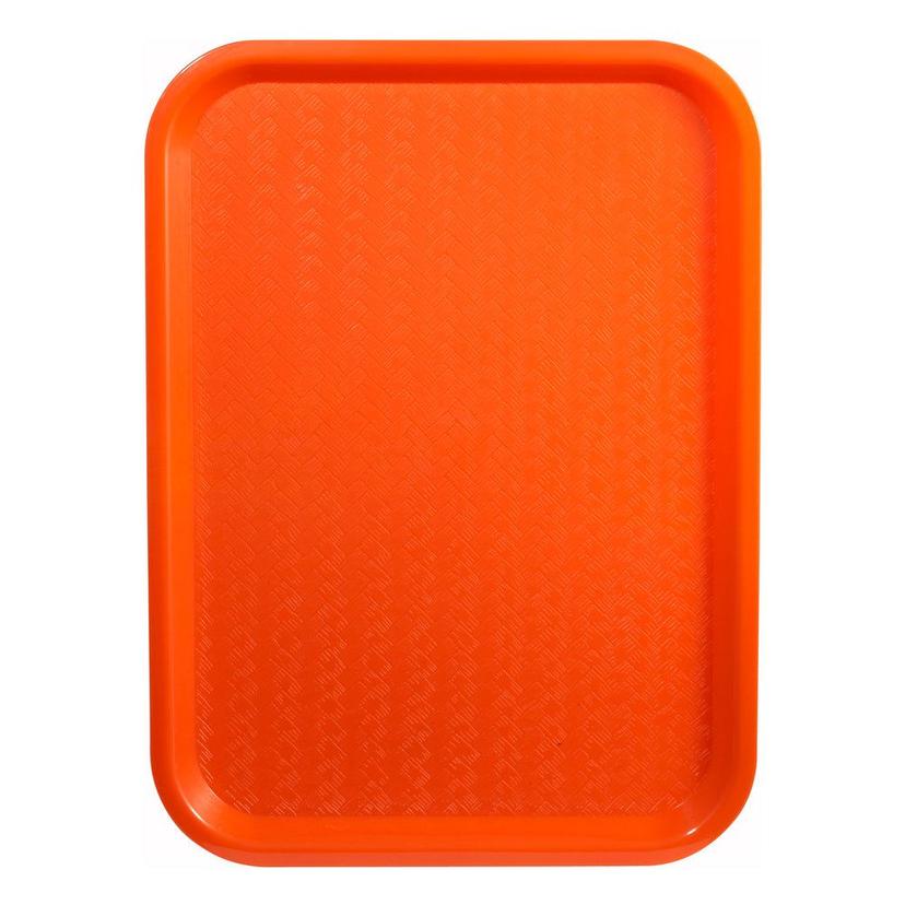 Winco Orange Plastic Cafeteria Tray, 12 x 16 inch -- 12 per case