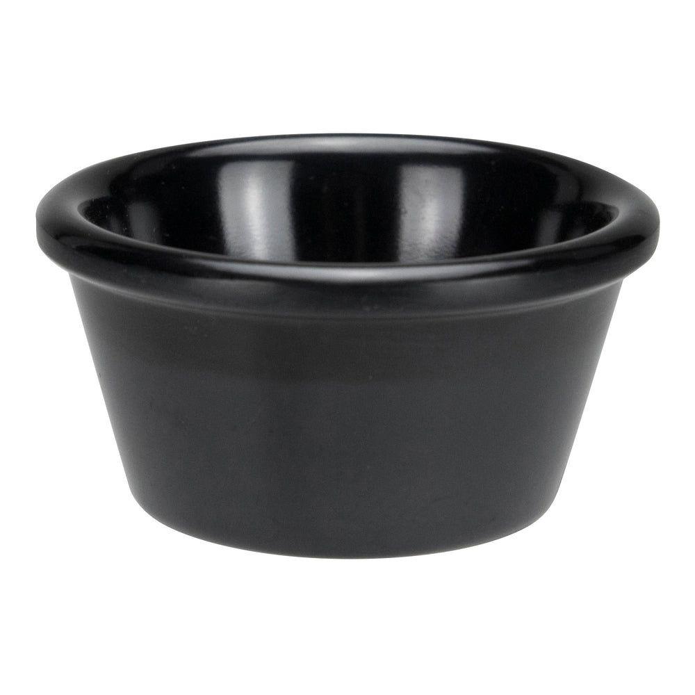 Winco Black Melamine Plain Ramekin, 3 Ounce Capacity -- 8 per case