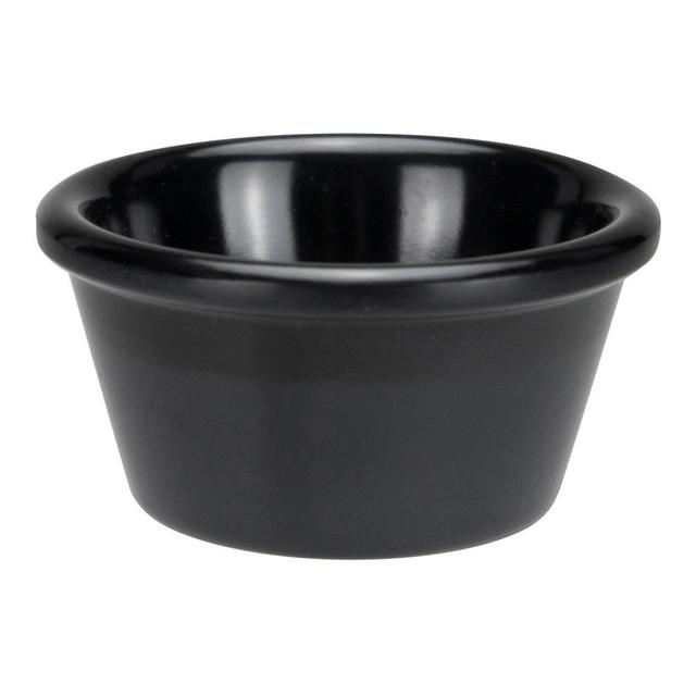 Winco Black Melamine Plain Ramekin, 3 Ounce Capacity -- 8 per case